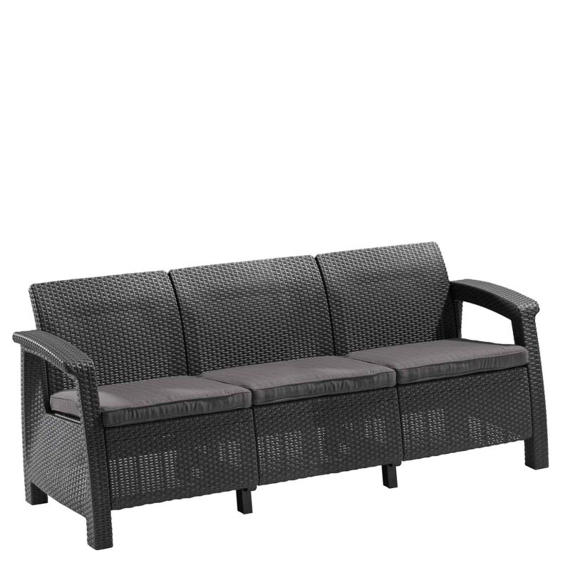 Canapea 3 locuri graphite Keter Corfu Love Seat