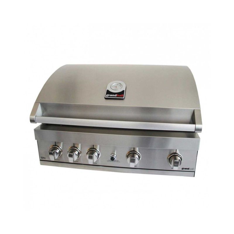 Gratar pe gaz cu 5 arzatoare (3 inox + 2 infrarosu), incastrabil ...