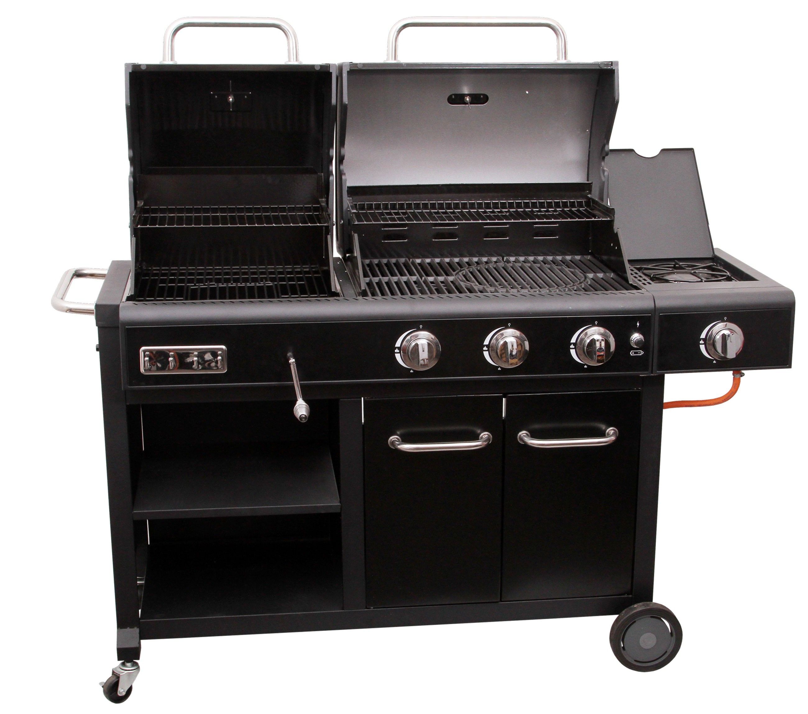 Gratar pe gaz si carbuni Activa Combo II 19760, arzatoare din inox ...